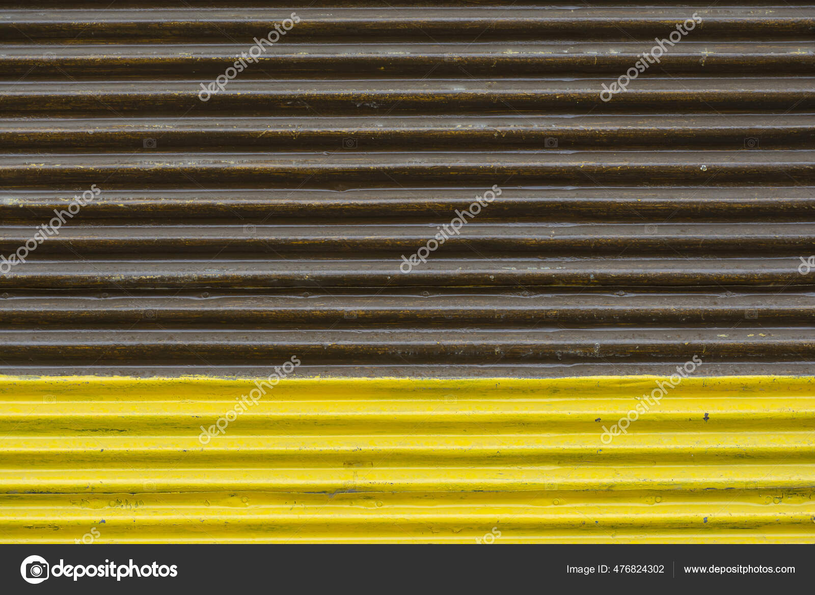 Two Sectioned Corrugated Texture Yellow Brown Colors Stock Photo by ...