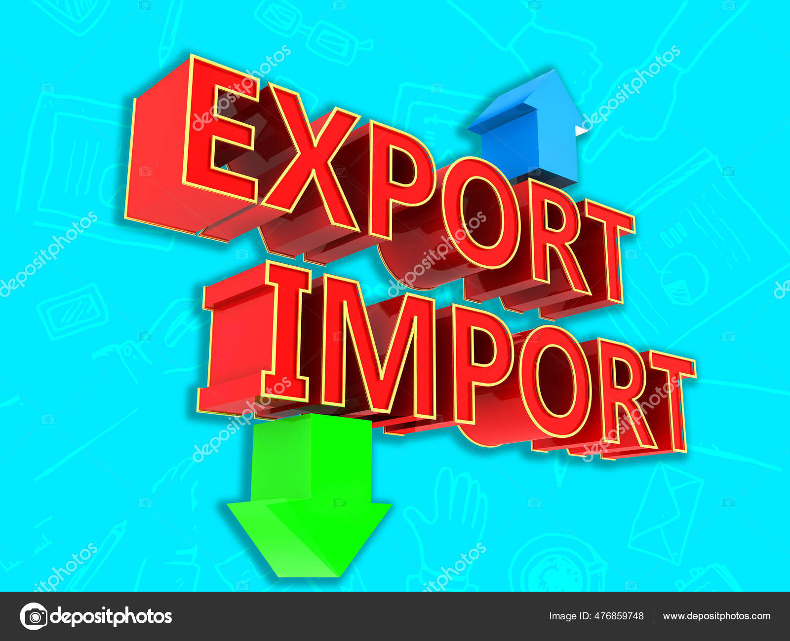 Kerala India Jun 2021 Import Export Symbol Business Import Export Stock ...