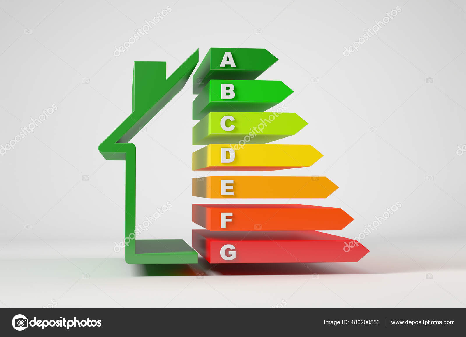 Illustrated Energy Efficiency Graph White Background — Stock Photo ...