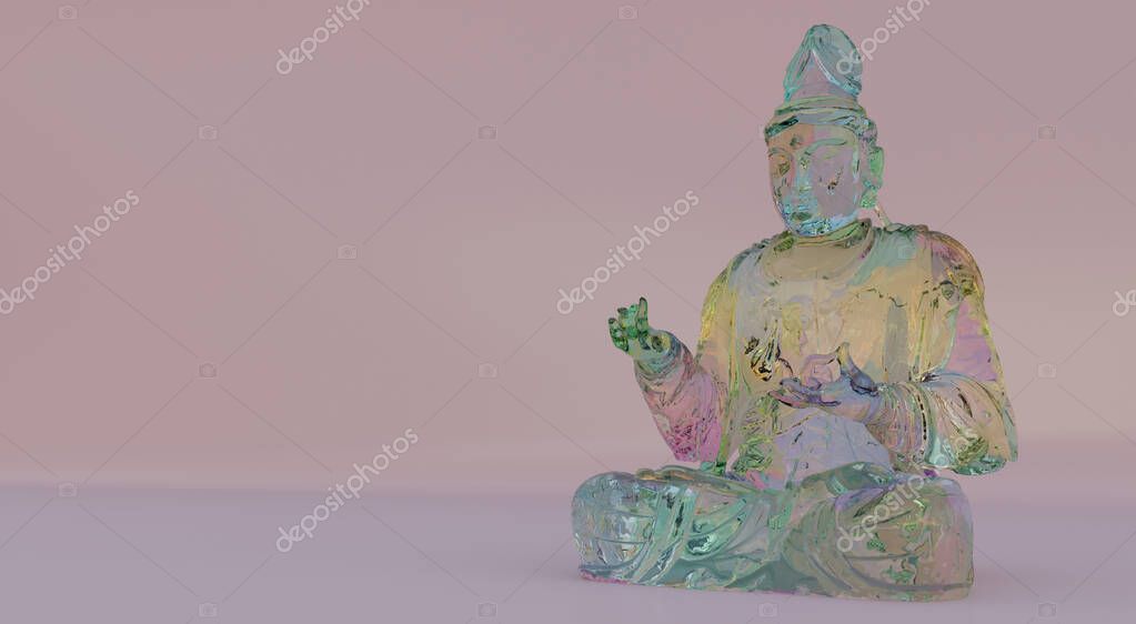 Estatua del siglo 12 de Guanyin Bodhisattva sentada Digitalmente ...