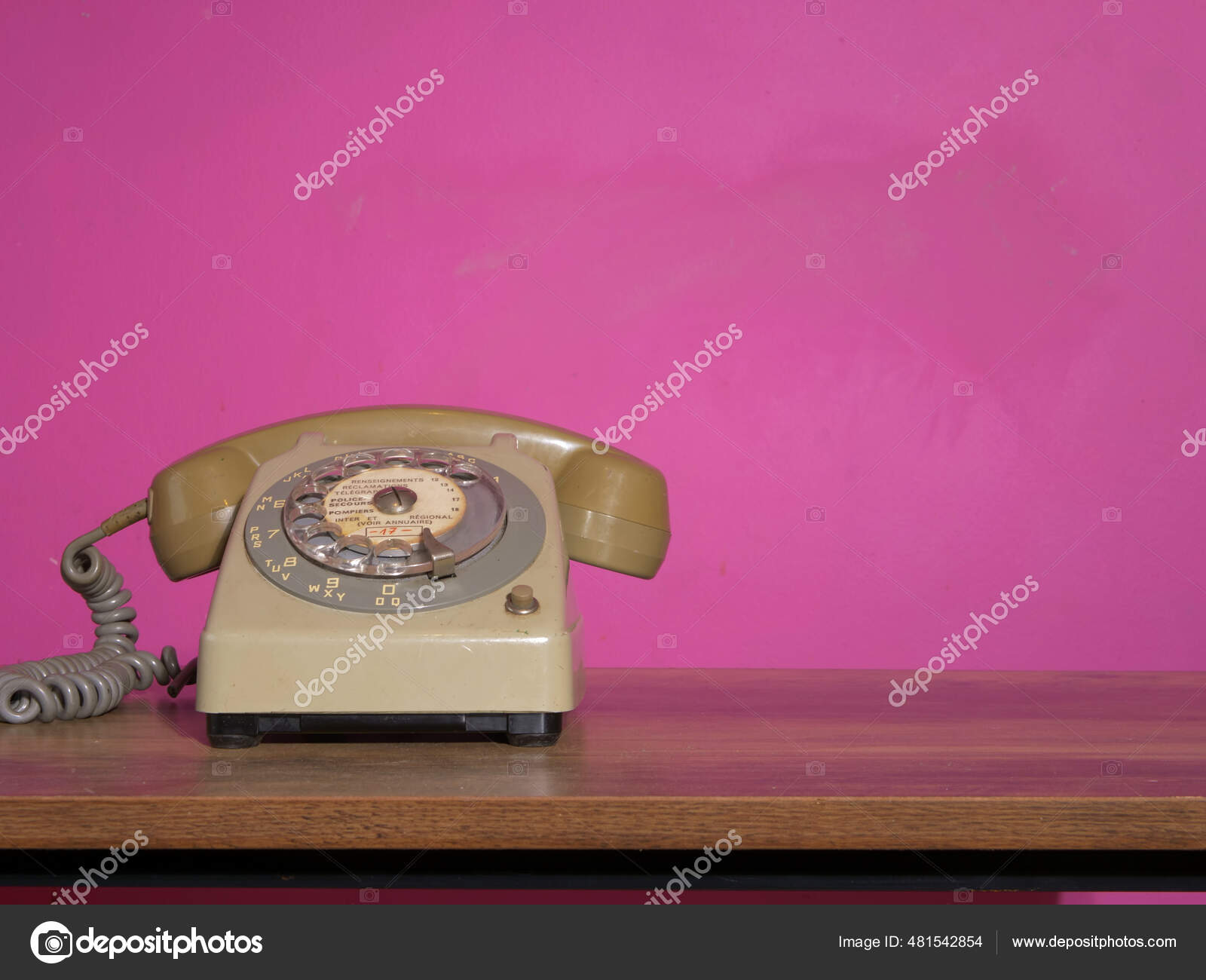 Vintage Telephone Pink Background Medium Shot — Stock Photo © Wirestock ...