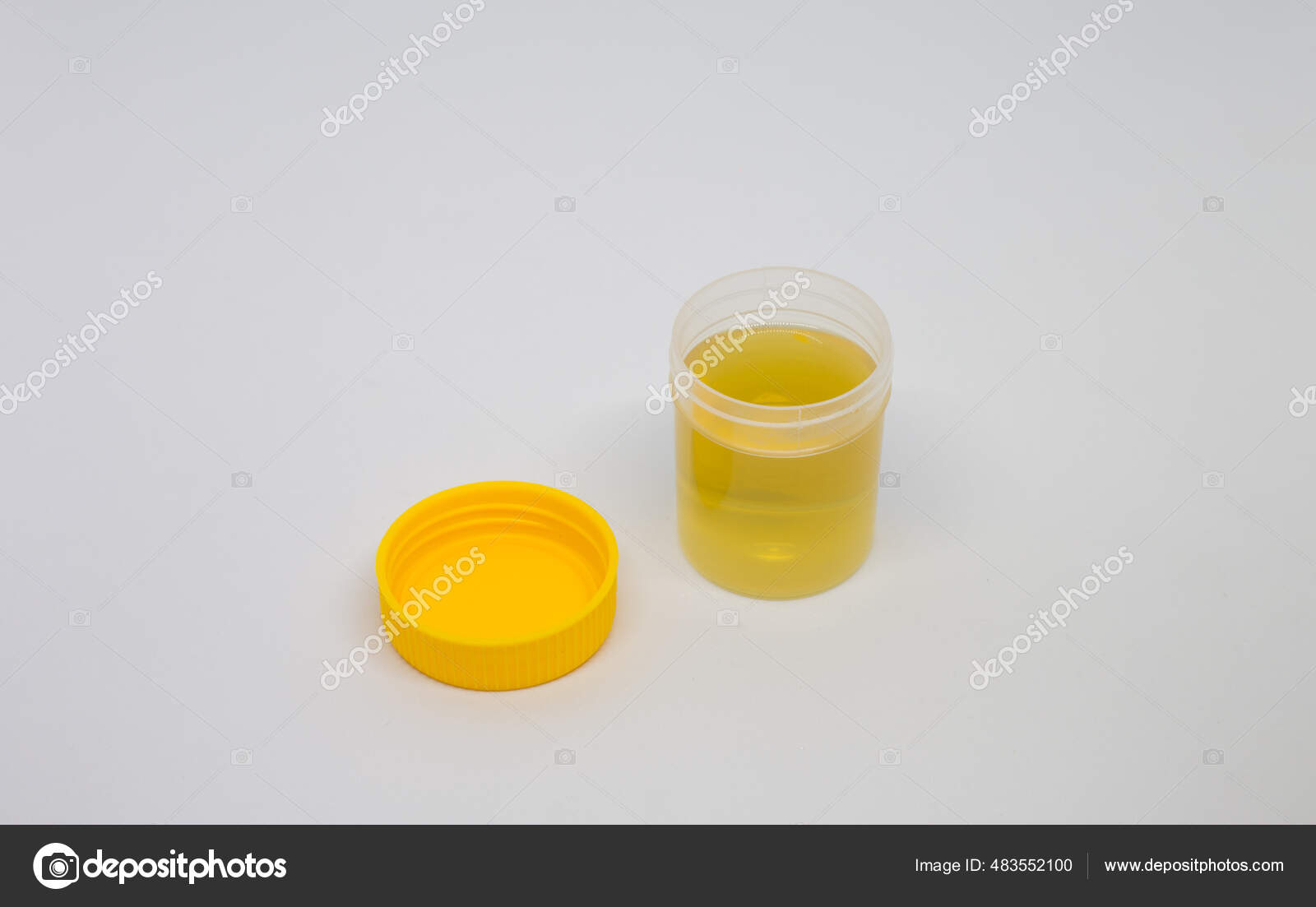 Closeup Medical Container Urine Isolated White Background Stock Photo ...
