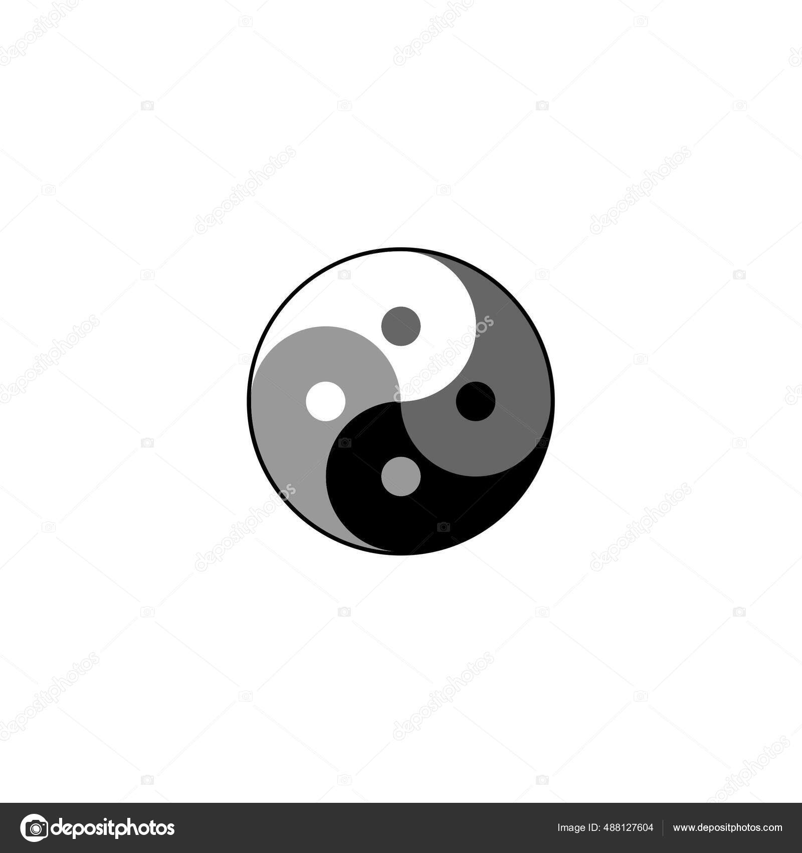 Taoism Yin Yang Dynamic Conversion Symbol Isolated White Background ...