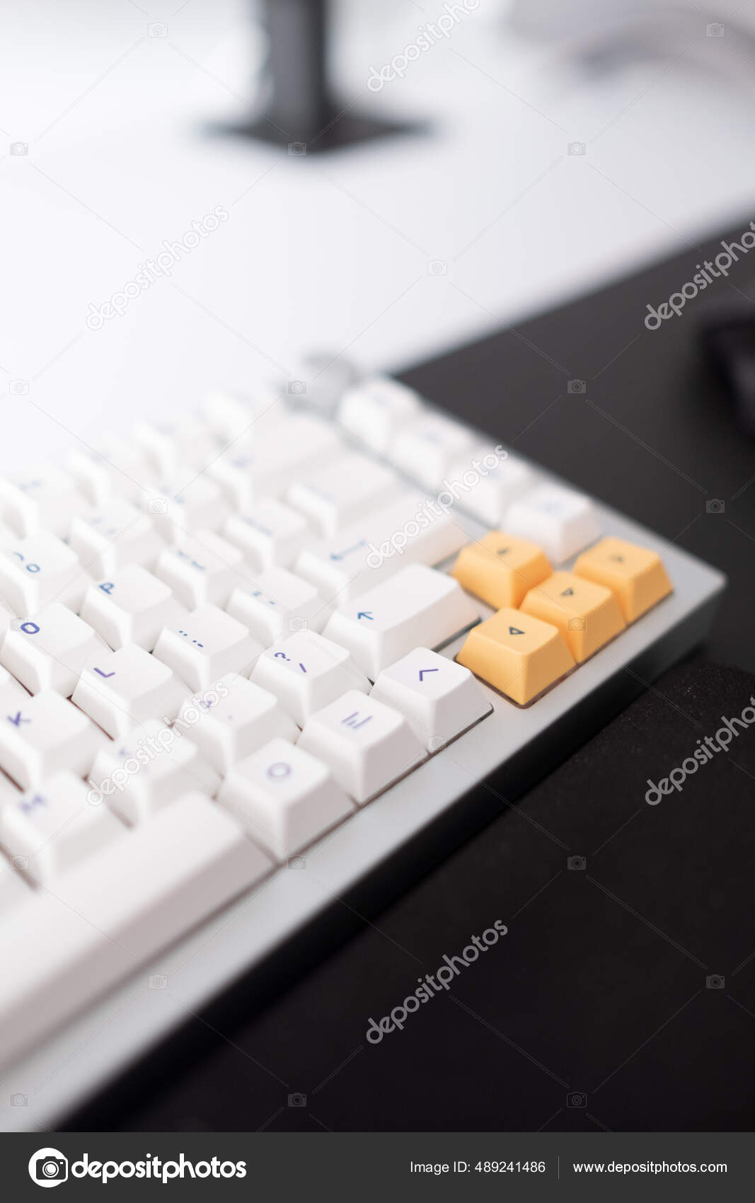 Right Side Custom Mechanical Computer Keyboard — Stock Photo ...