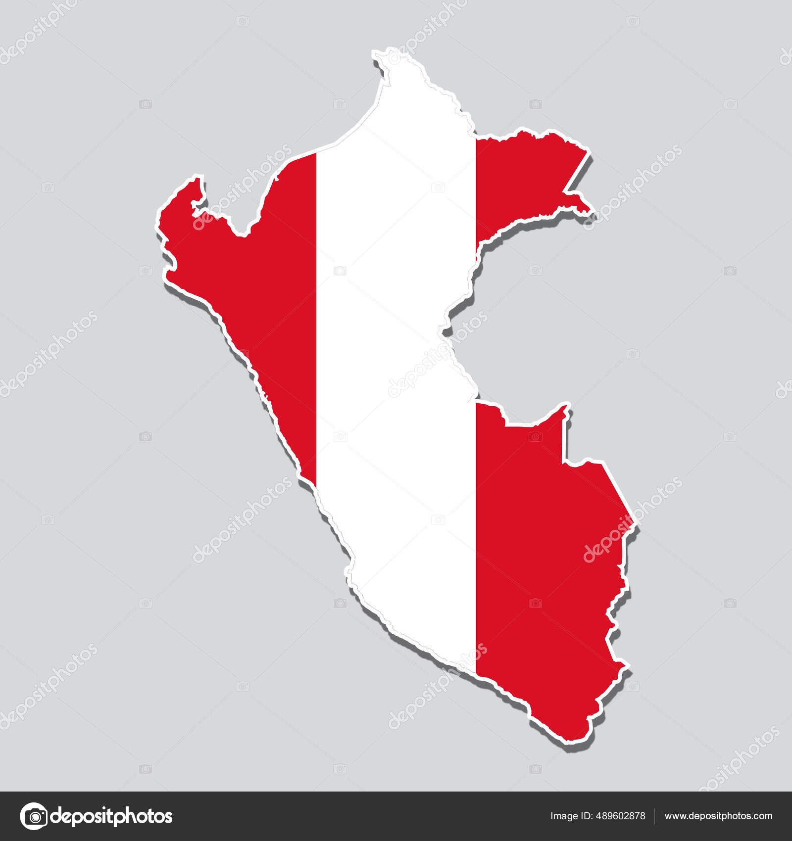 Peru Map Flag Colors White Background Stock Photo by ©Wirestock 489602878