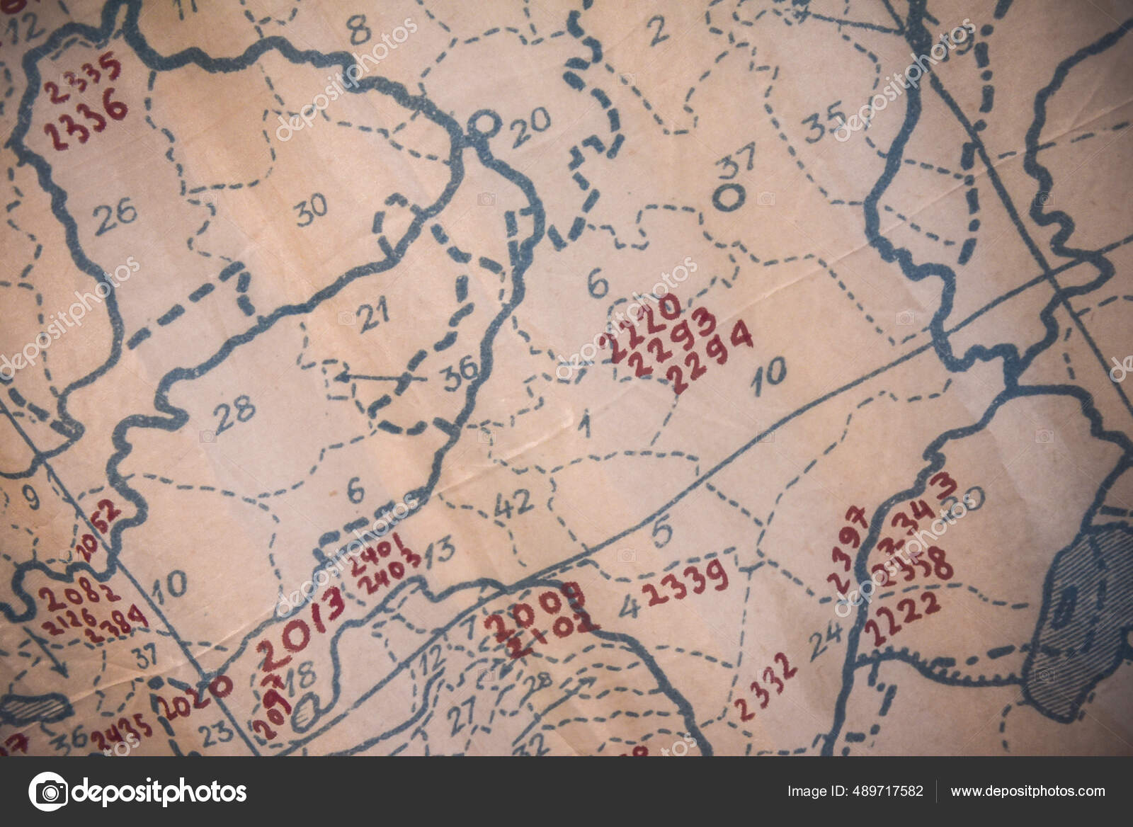 Old Paper Map Site Plan Drawn Borders Numbers Stock Photo by ©Wirestock ...