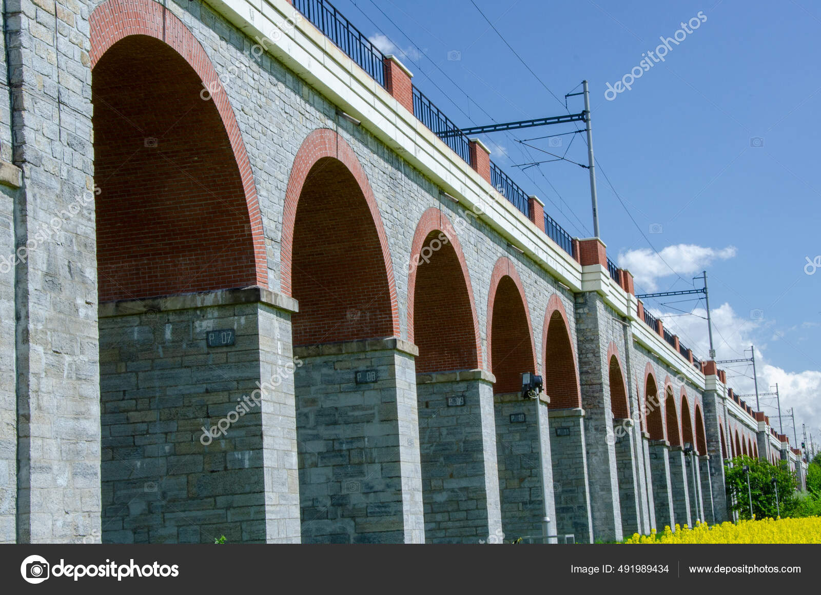 Beautiful Scene Viaduct Type Bridge Stock Photo by ©Wirestock 491989434