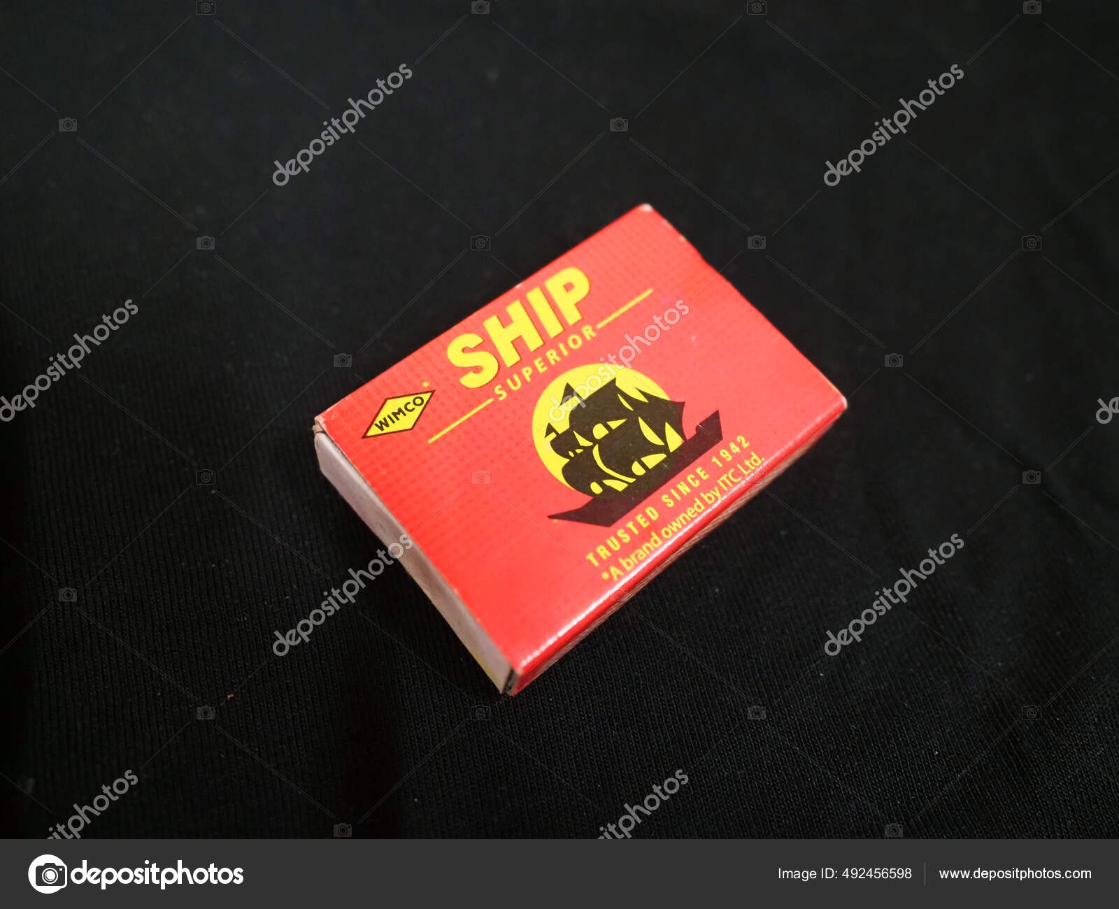 Indian Safety Matches Box Safety Matches Black Wooden Table Boxes Stock ...