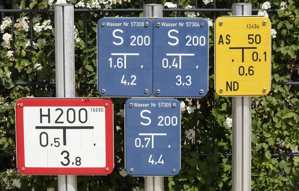 Close Shot Signs Gate Valves Natural Gas Water Stock Photo by ...