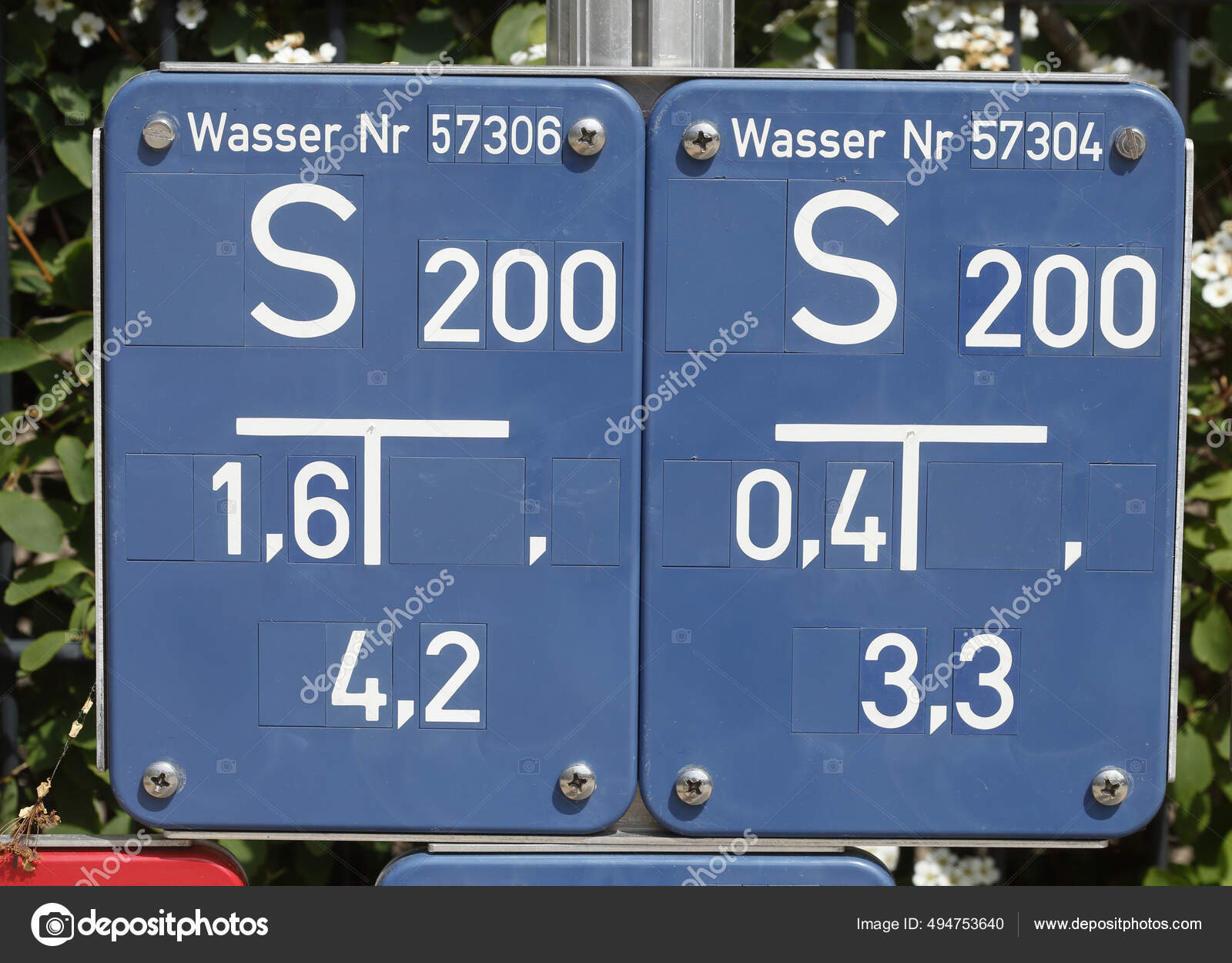 Close Shot Signs Gate Valves Natural Gas Water Stock Photo by ...