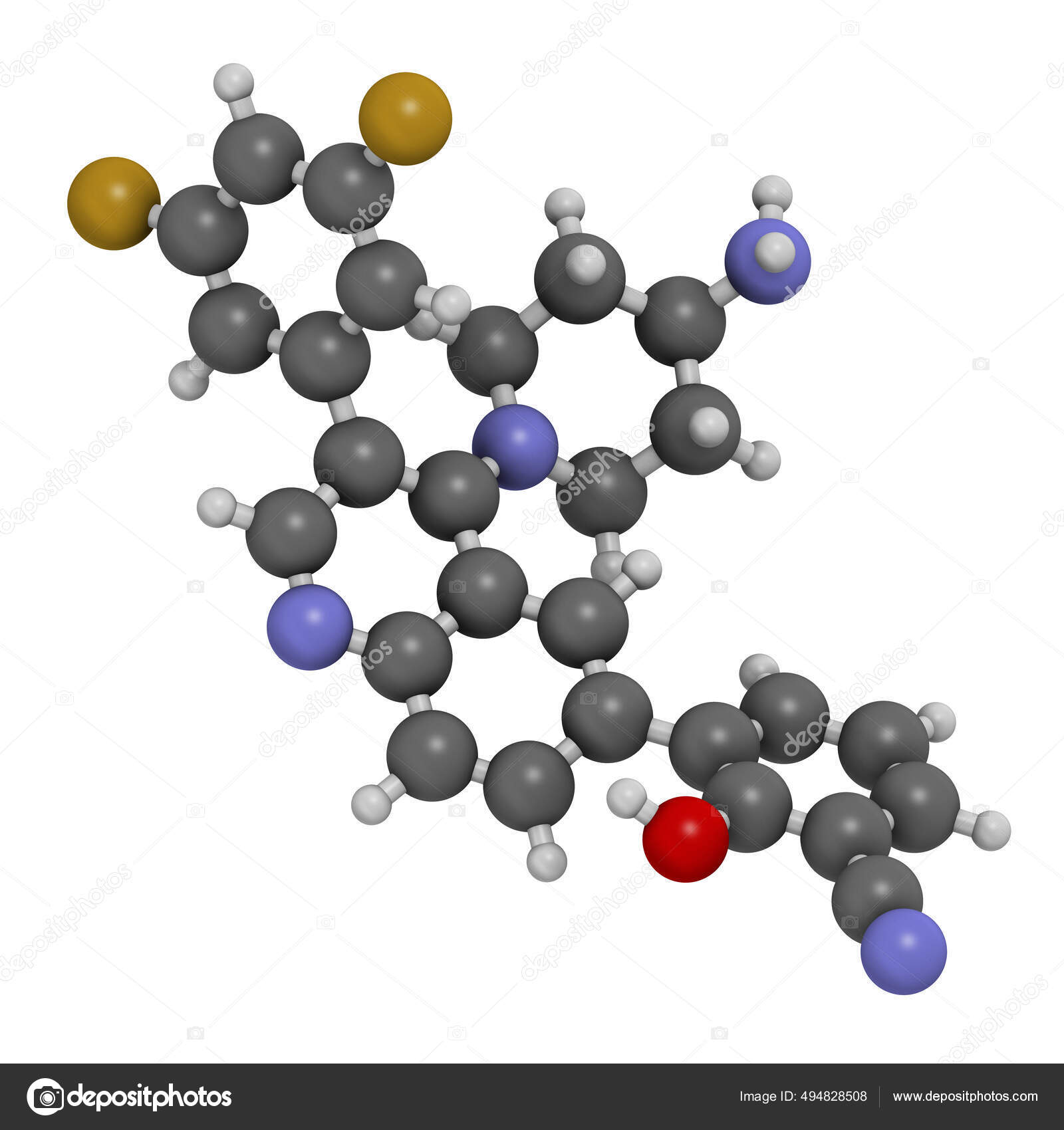 Paltusotina Acromegalia Molécula Drogas Representación Los Átomos ...