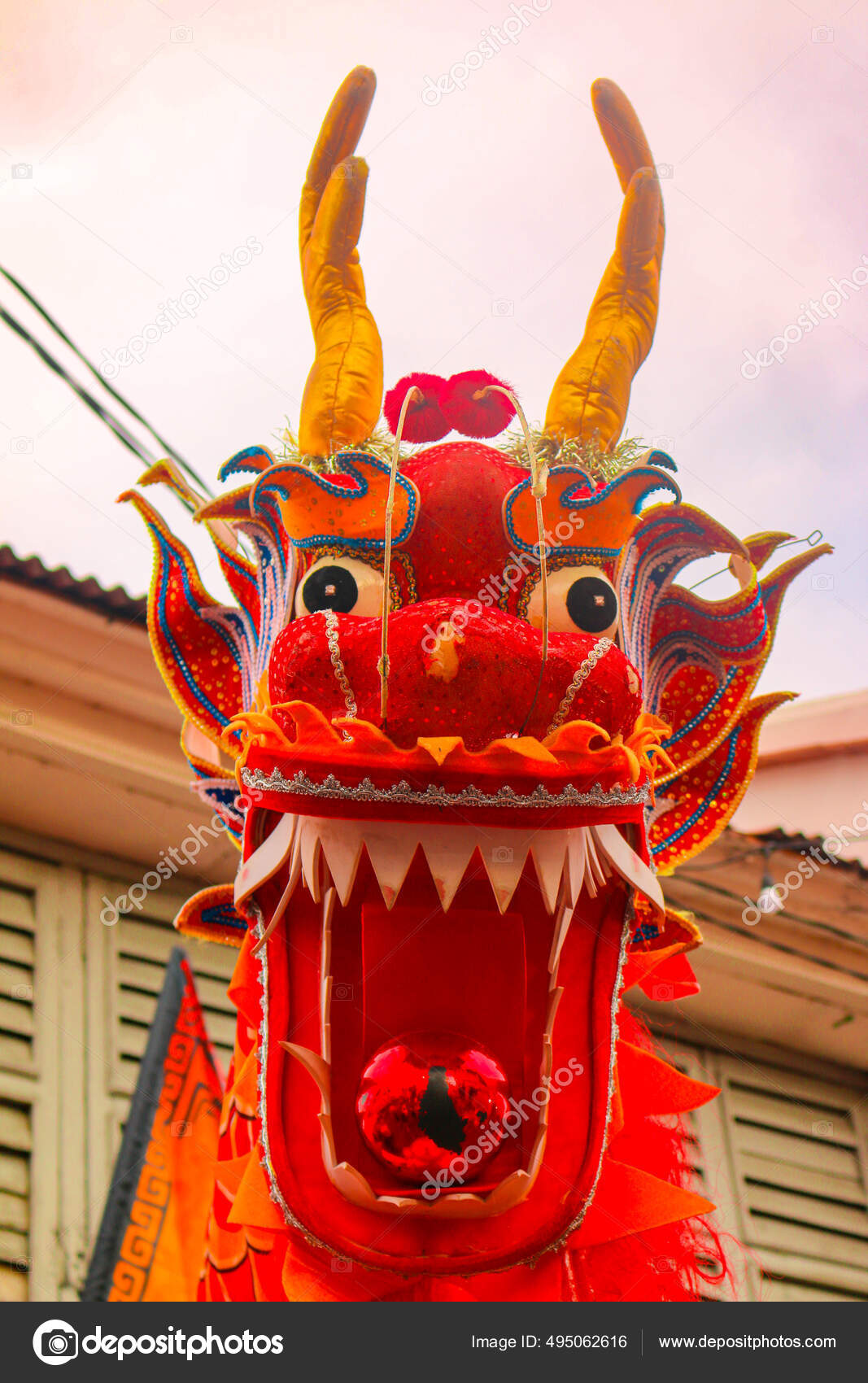 Chinese Dragon Head Sculpture