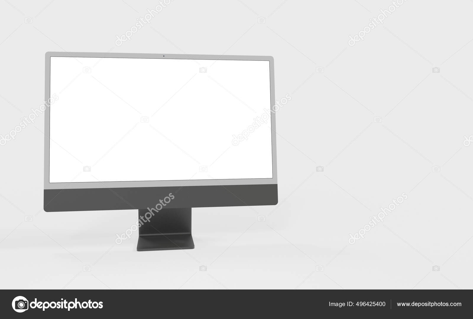 Ein Rendering Eines Monitors Mit Koyspace Auf Dem Weißen Bildschirm ...