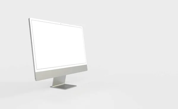 Realistic Computer White Screen Isolated Black Background Stock Photo by ©Wirestock 509971662