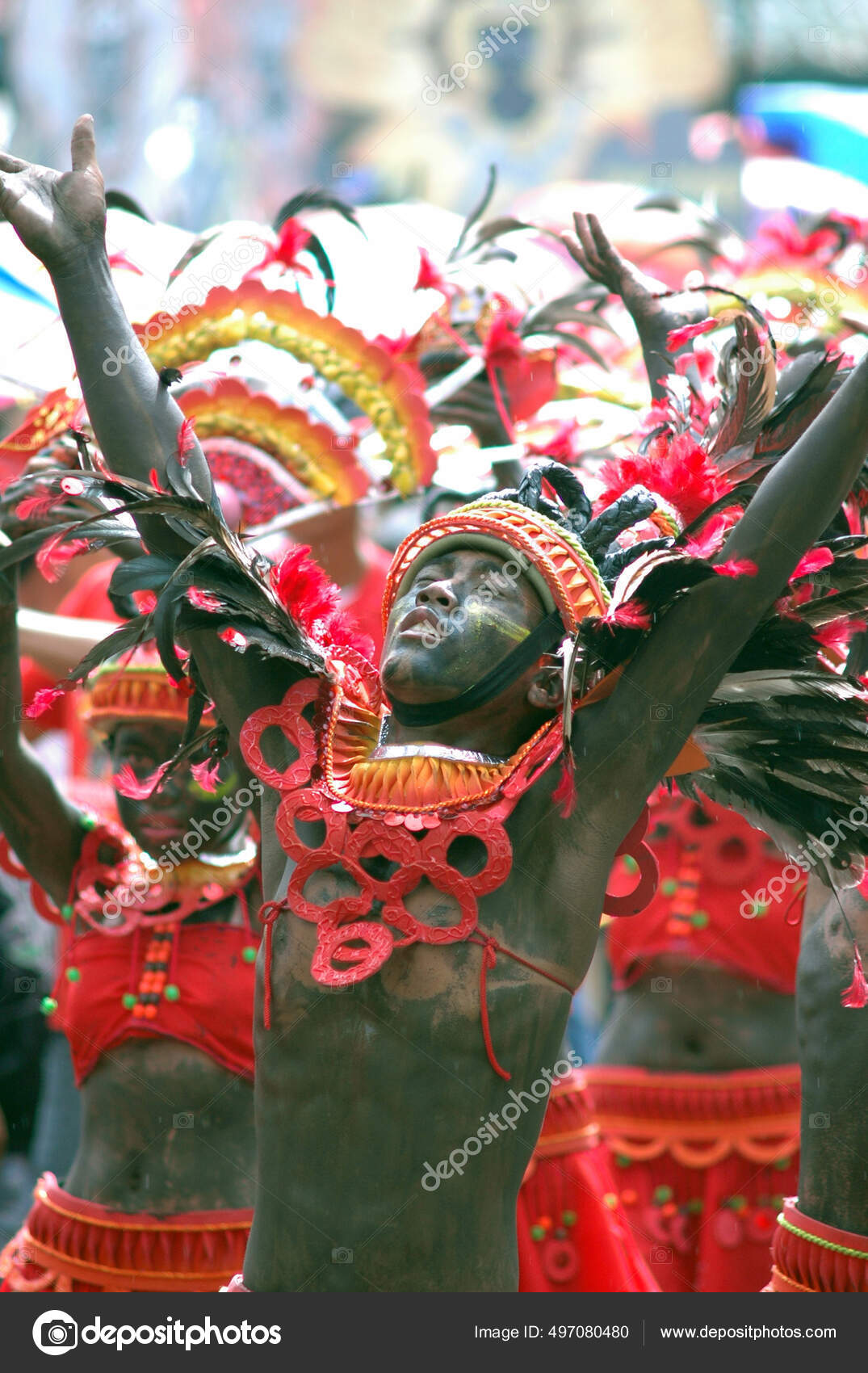 Bacolod Philippines Jan 2010 Traditional Dancers Colorful Festival ...