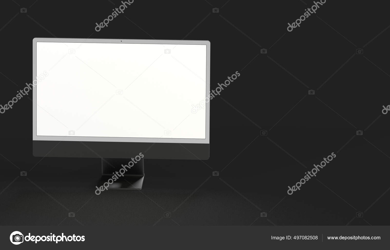 Ein Computermonitor Mit Kopierraum Auf Dem Weißen Bildschirm Isoliert ...