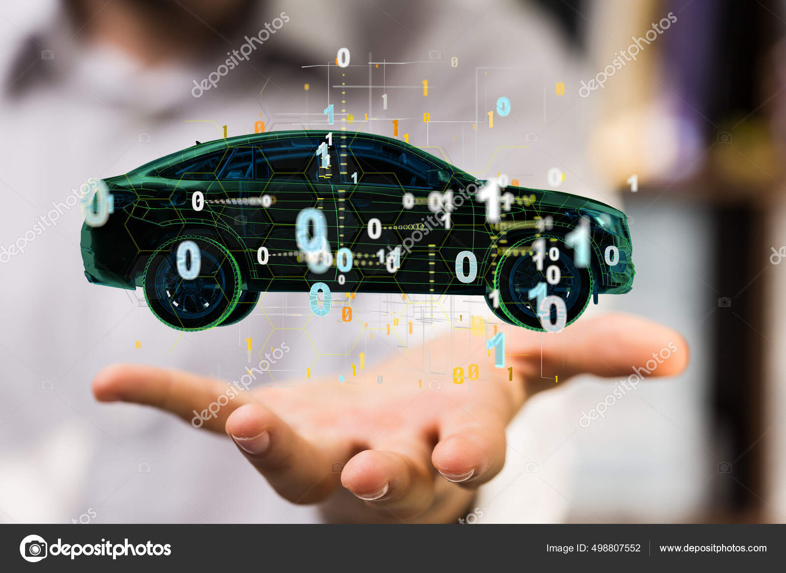 Render Autonomous Driving Icon Electric Car — Stock Photo © Wirestock ...