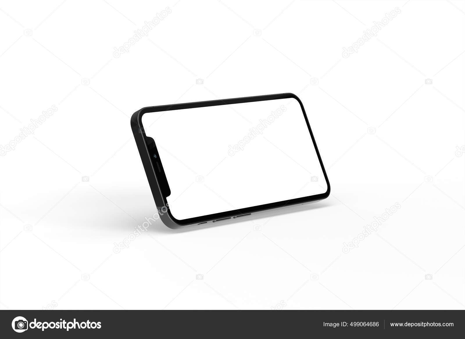 Rendering Smartphone White Screen Isolated White Background — Stock ...