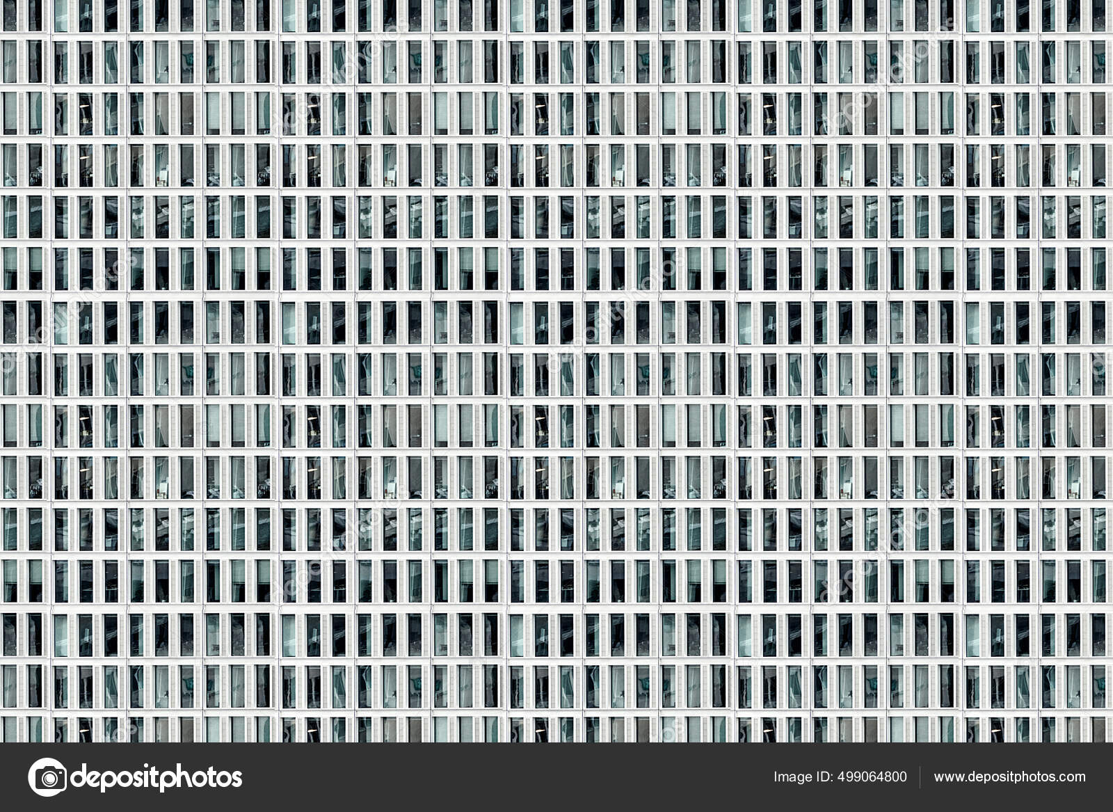 Facade Skyscraper Elongated Rectangular Windows Concept Monotony ...