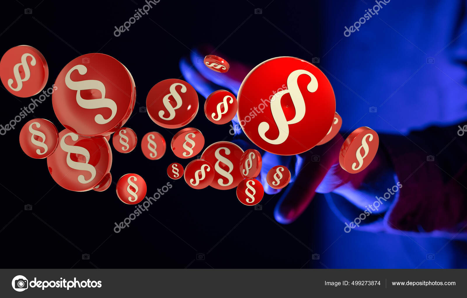 Person Presenting Virtual Projection Paragraph Signs — Stock Photo ...