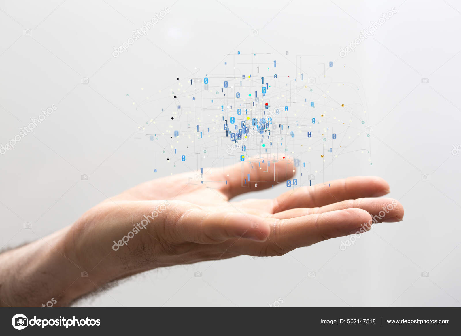 Palm Data Visualization Signs — Stock Photo © Wirestock #502147518