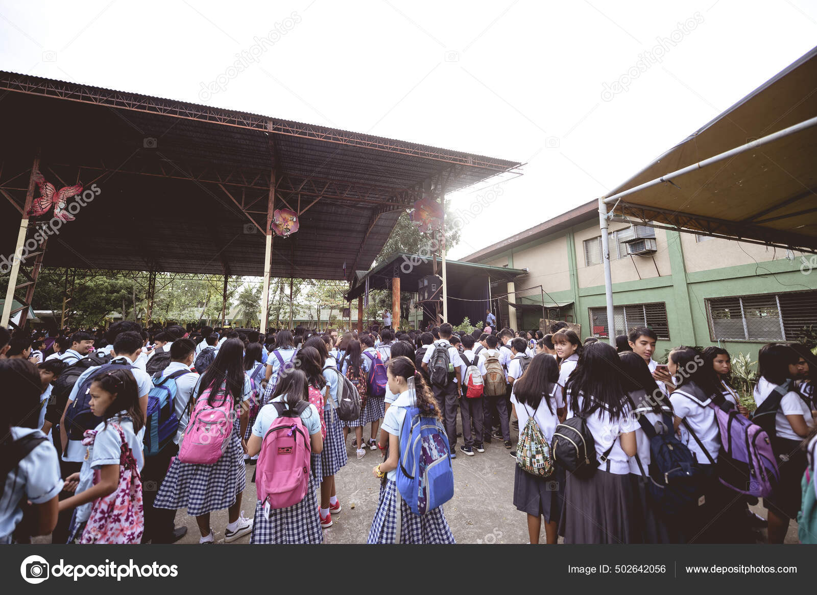 Bacolod Philippines Mar 2019 Group Filipino High School Students ...