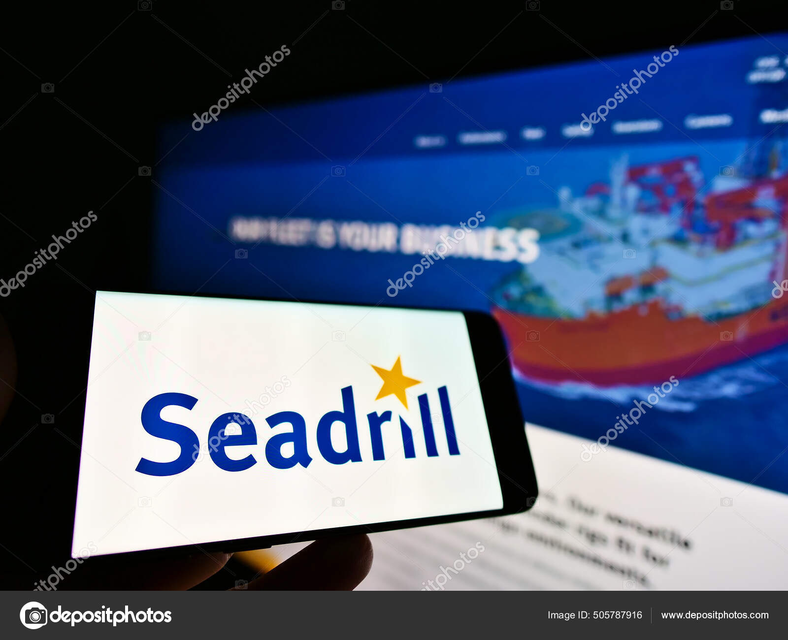 Stuttgart Germany Mar 2021 Person Holding Cellphone Logo Company ...