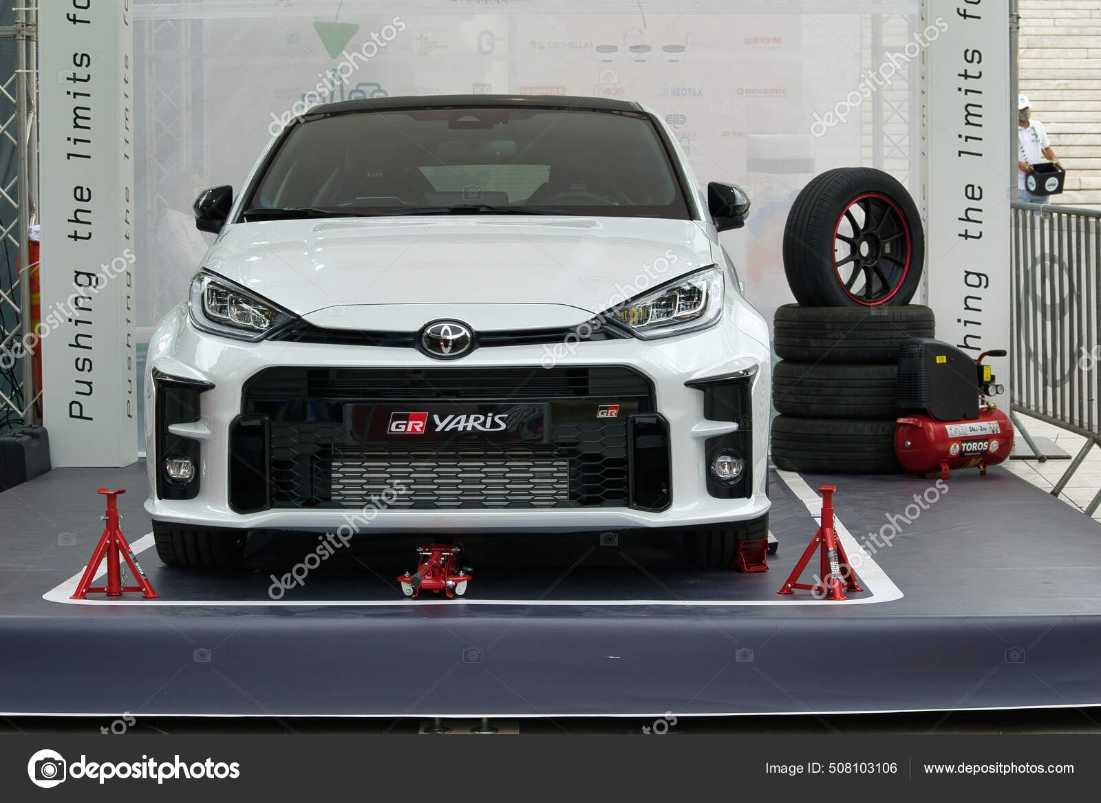 Athens Greece Sep 2021 Racing Cars Rally Acropolis 2021 First — Stock ...