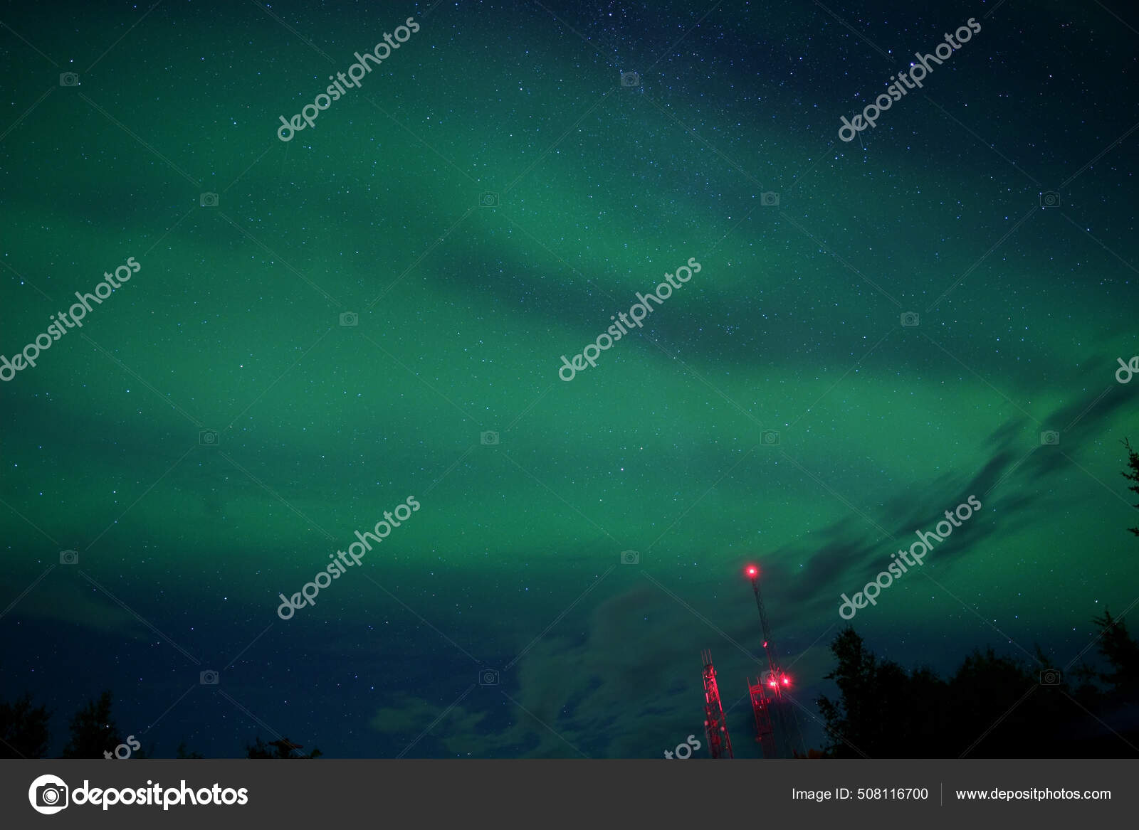 Natural Light Display Aurora Dynamic Patterns — Stock Photo © Wirestock ...