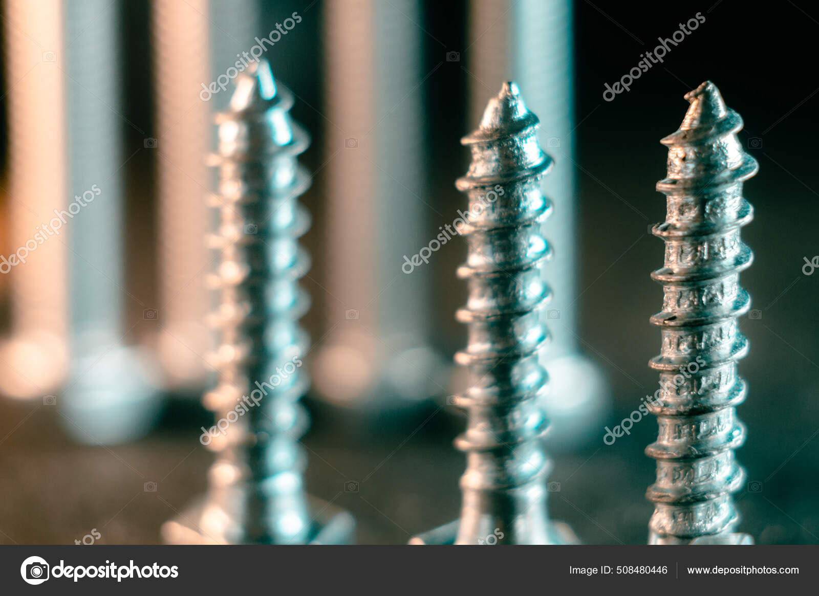 Pile Screws Blurred Background Stock Photo by ©Wirestock 508480446
