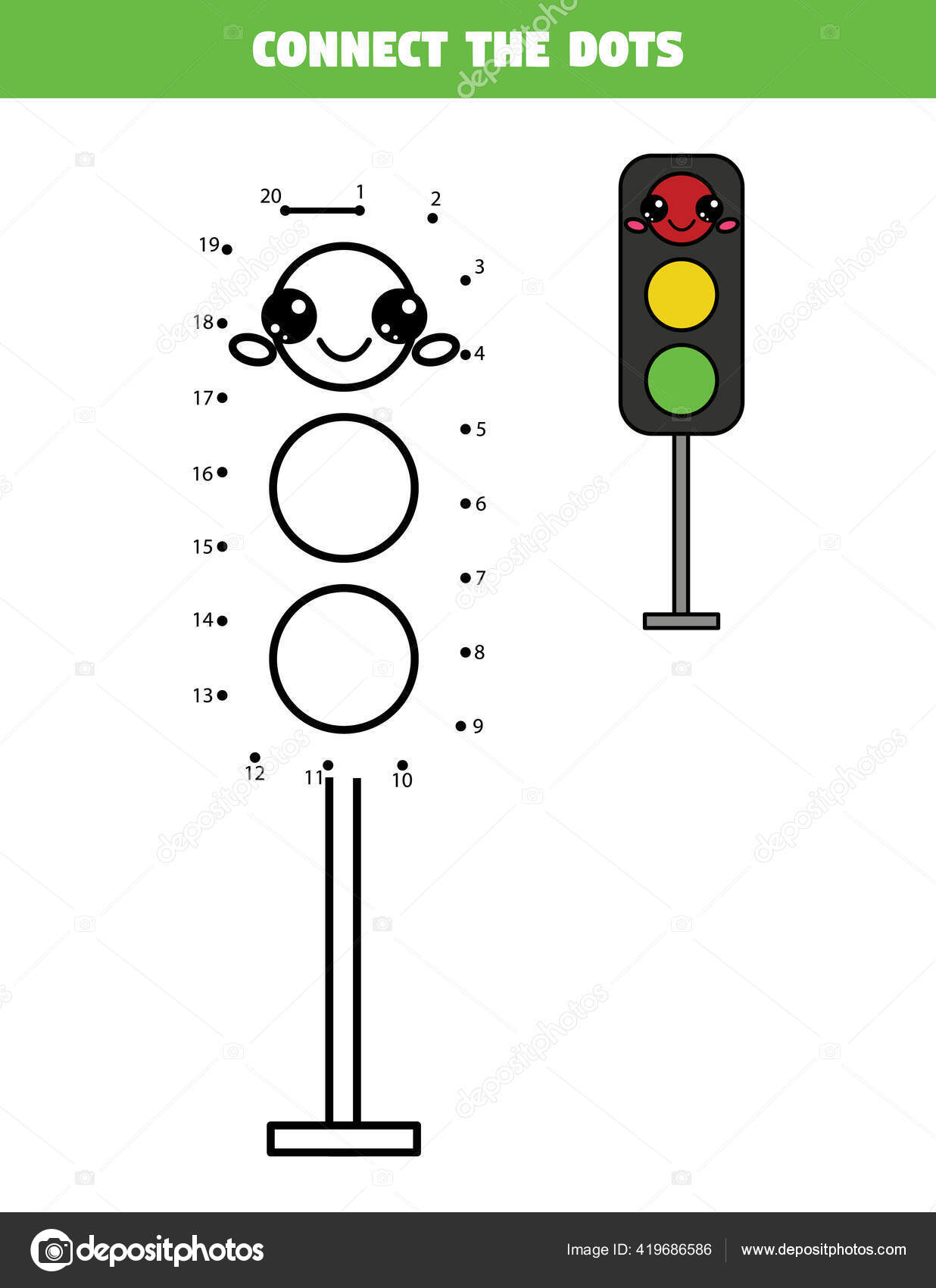Traffic Light Printable Worksheets | Shelly Lighting