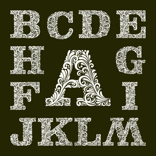 Elegant capital letters set — Stock Vector © PGMart #101089318