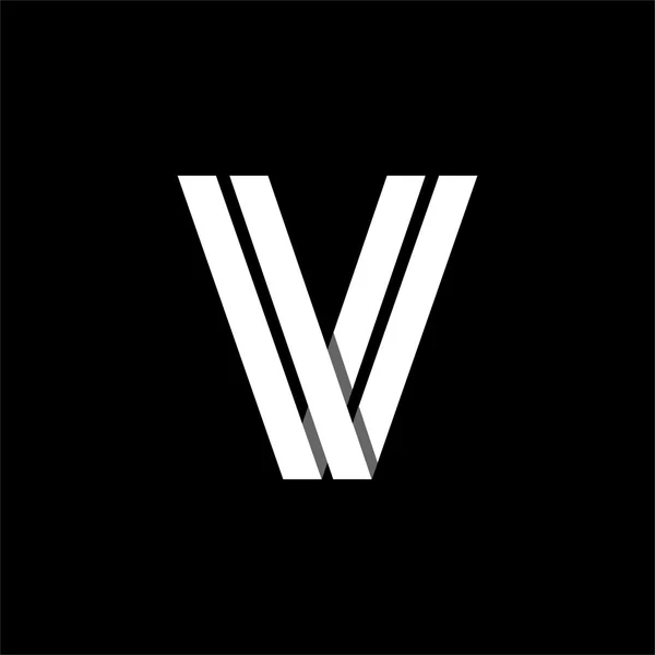 Capital letter V is inscribed in a square.. Modern template for ...