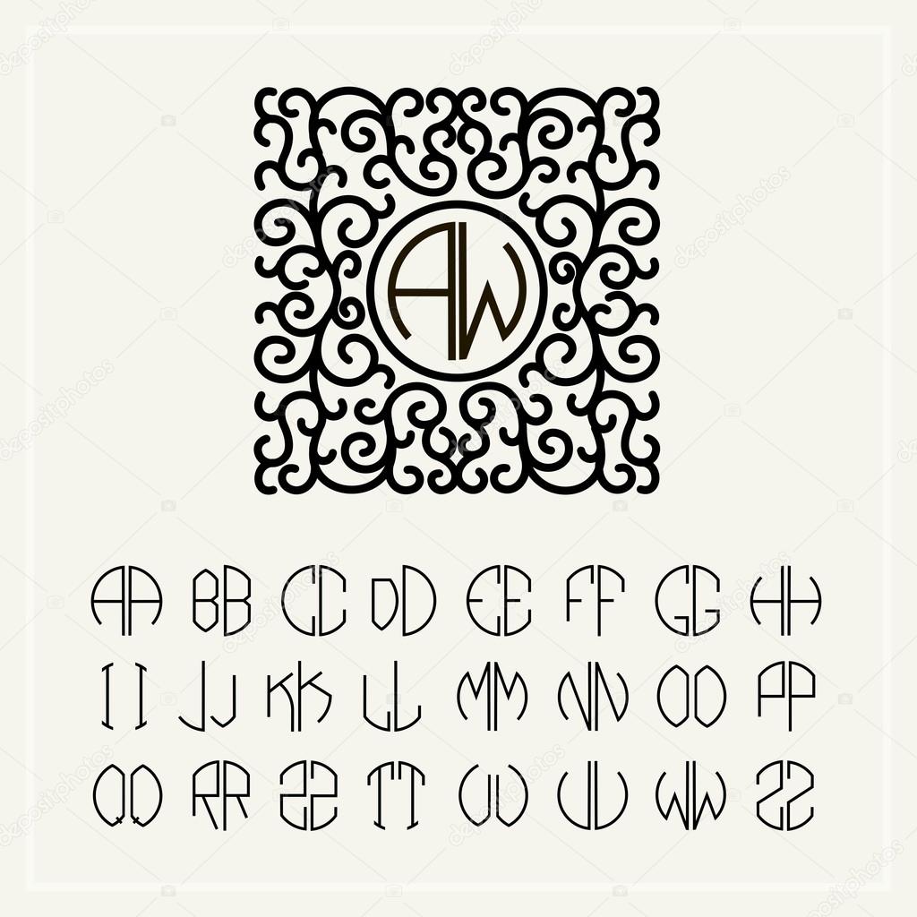 Set of monograms letters Stock Vector Image by ©PGMart #66299083