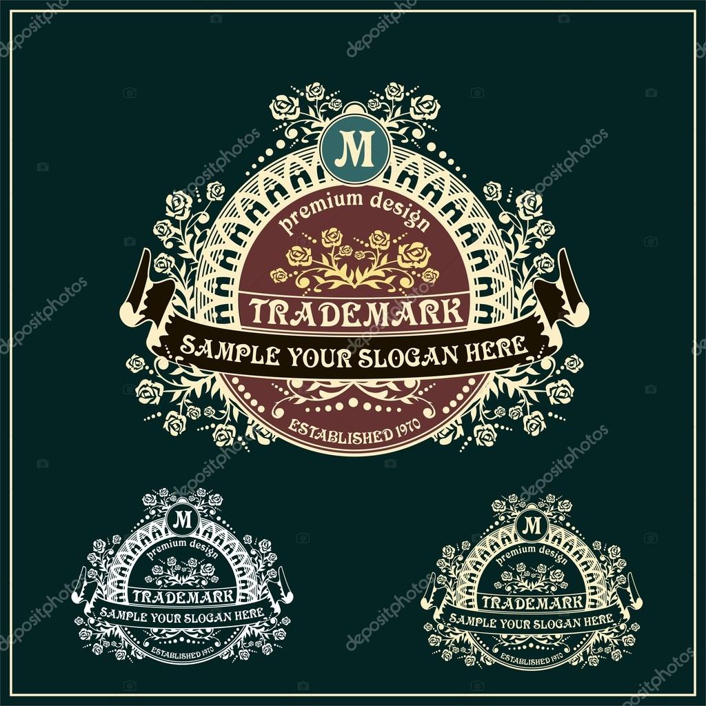 Beautiful calligraphic monogram emblem template Stock Vector by ©PGMart ...