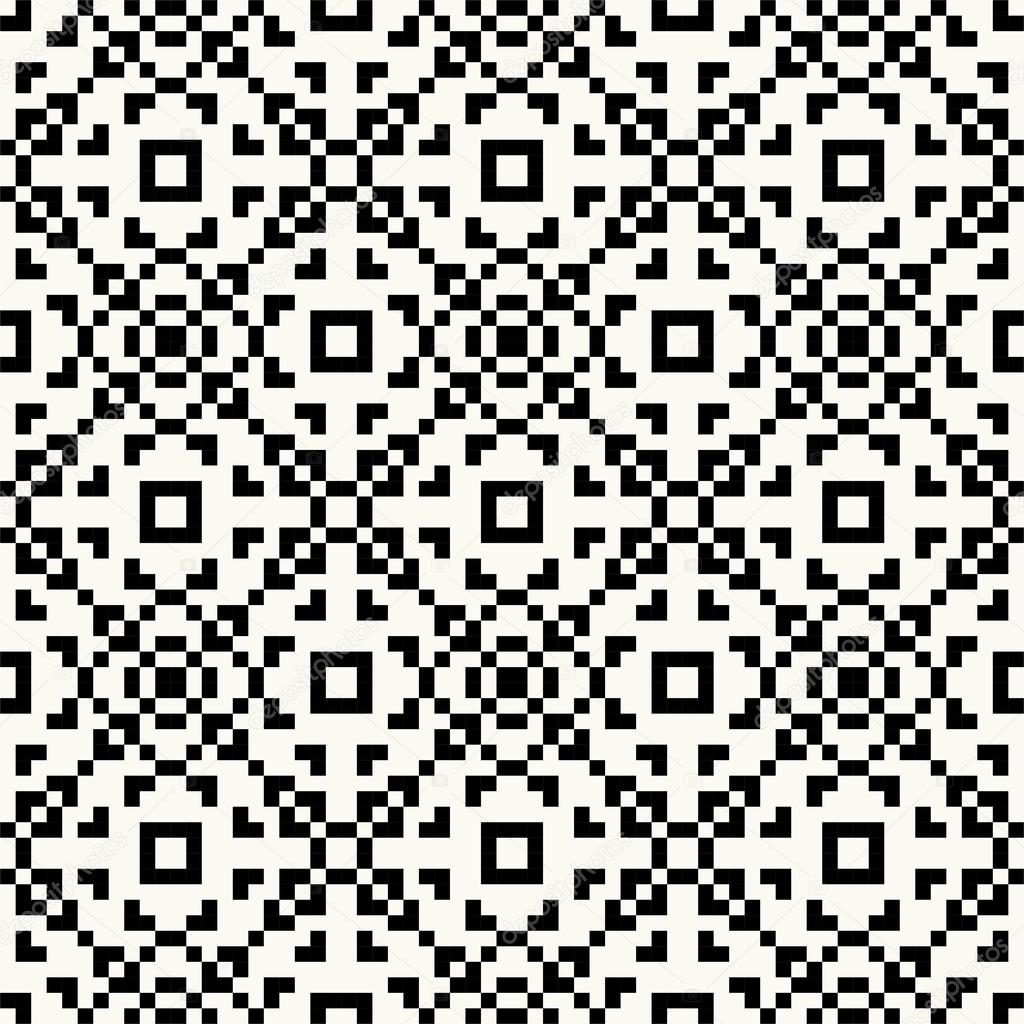 Black and white pixel seamless pattern Stock Vector Image by ©PGMart ...
