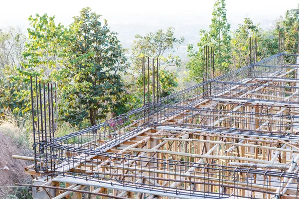 Foundation steel rod for house building — Stock Photo © wittybear #53560709