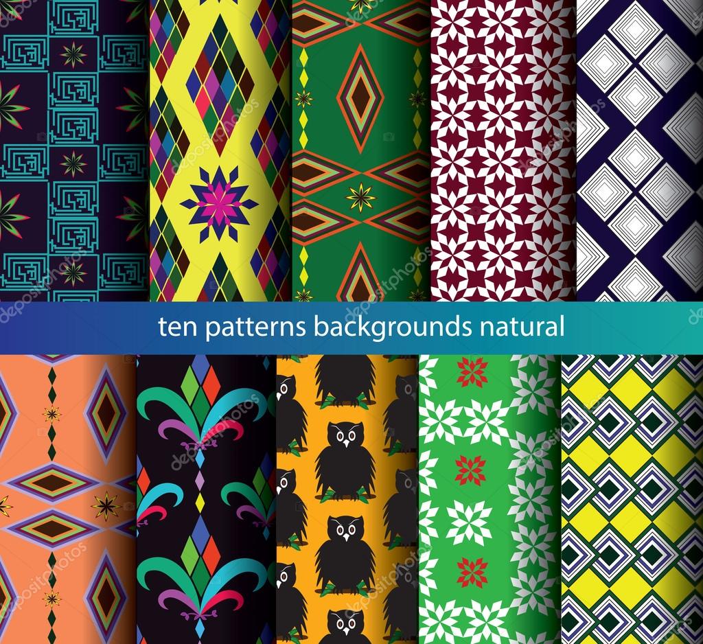 Ten backgrounds patterns natural color Stock Vector by ©PhotoMW1977 ...