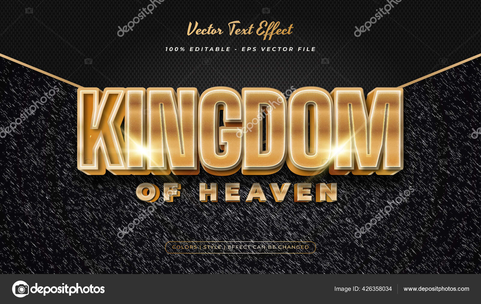 Realistic Gold Text Style Embossed Effect Stock Vector Image by ©WzKz ...