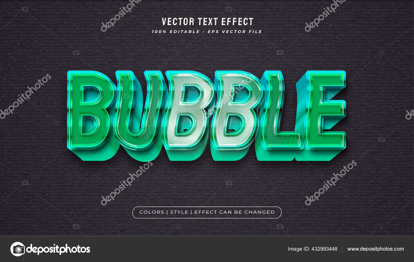 Bold Shiny Green Text Style Dizzy Effect Stock Vector by ©WzKz 432993448