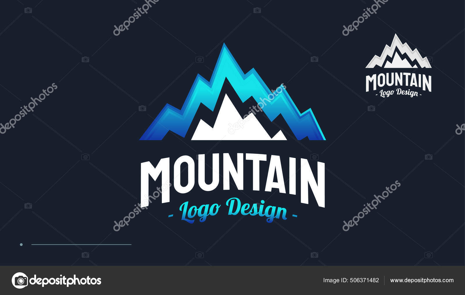 Blue Mountain Logo Landscape Hills Logo Design Stock Vector by ©WzKz ...
