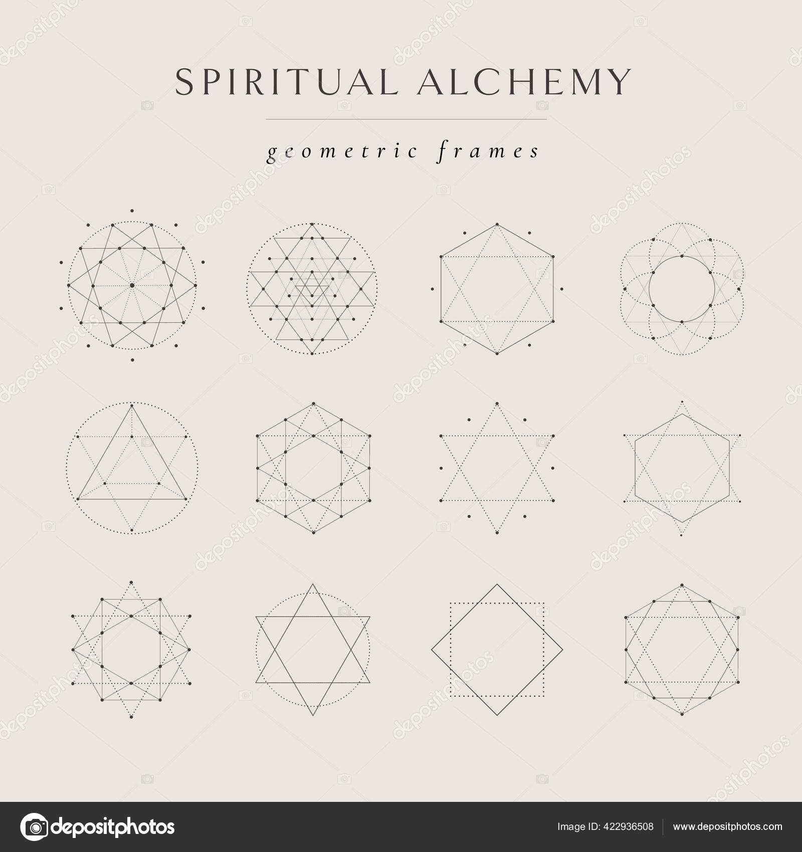 Sacred geometry icons, vector illustrations Stock Vector by ...