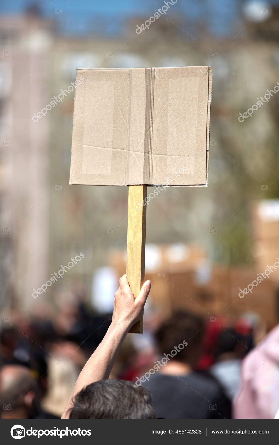 Protesters Holding Placards Signs Streets — Stock Photo © milangucci ...