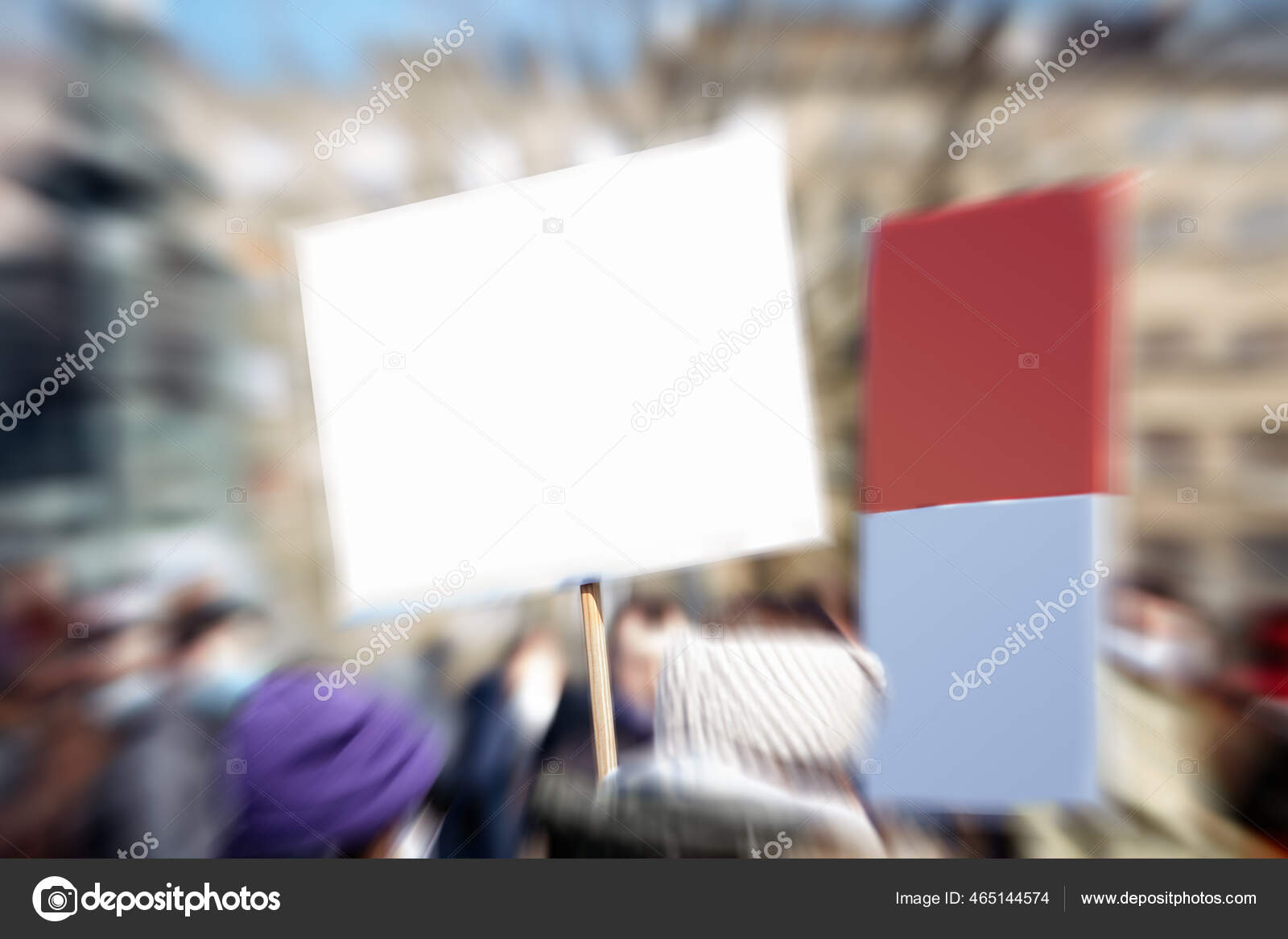 Protesters Holding Placards Signs Streets — Stock Photo © milangucci ...