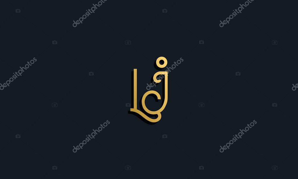 Letra inicial de moda de lujo logo de LJ. Este icono incorpora con ...
