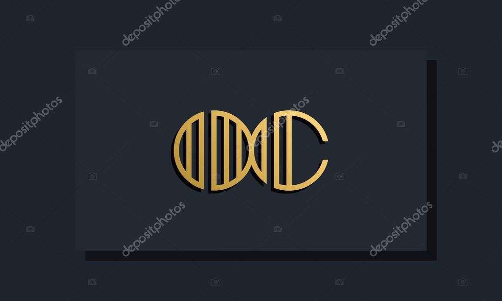 Línea elegante arte inicial letra OC logo. Este logotipo incorpora con ...