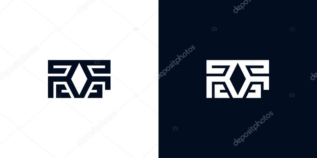 Letras iniciales creativas mínimas logotipo de RF. Este logotipo ...