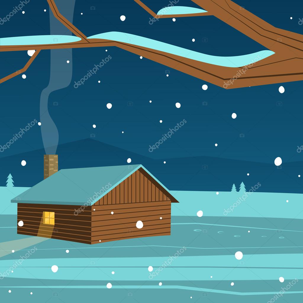 Mountain Cabin Clip Art