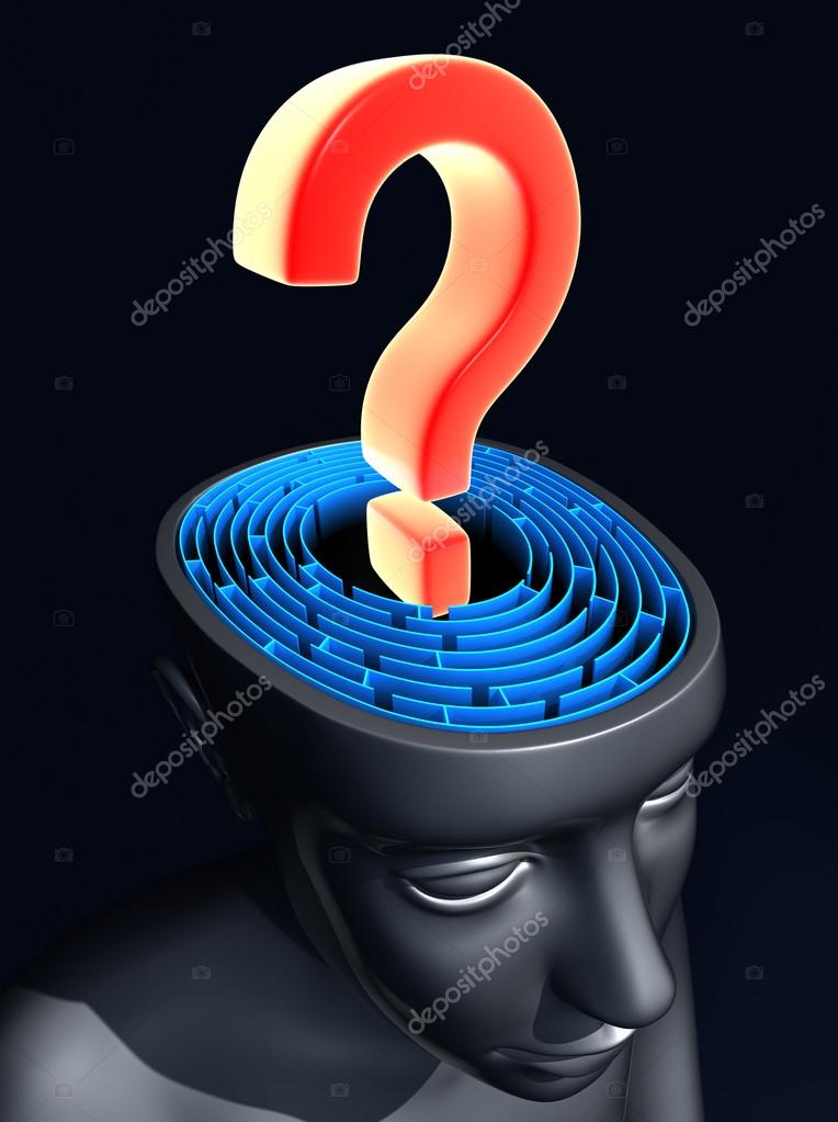 Question mark in the head Stock Photo by ©ktsdesign 63189931