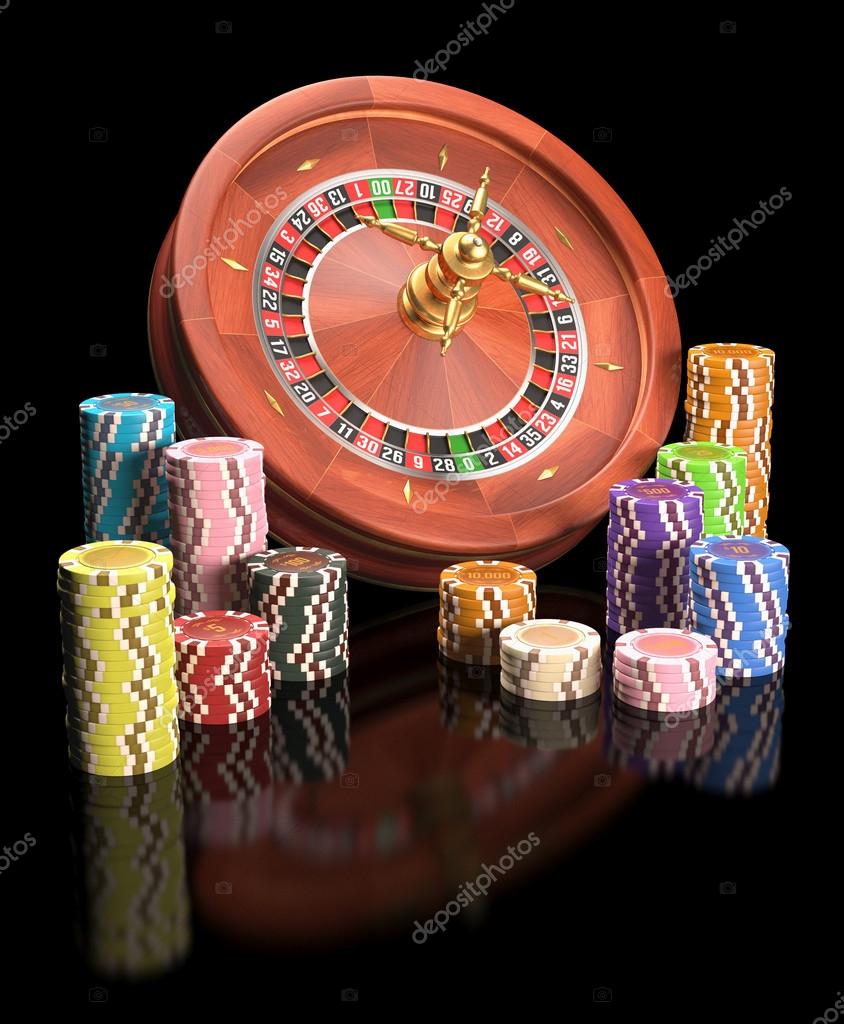 Roulette Wheel and Chips Stock Photo by ©ktsdesign 63322783